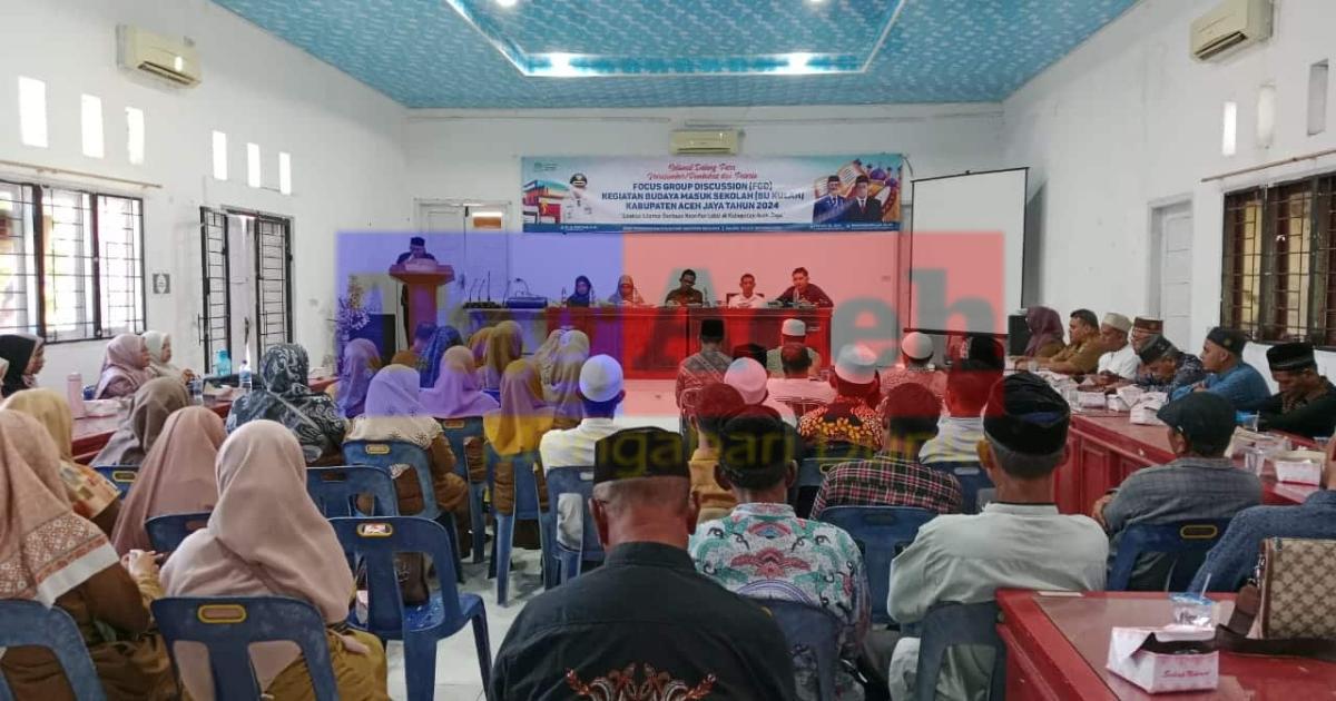 Disdikbud Aceh Jaya Gelar FGD Budaya Masuk Sekolah - TagAceh